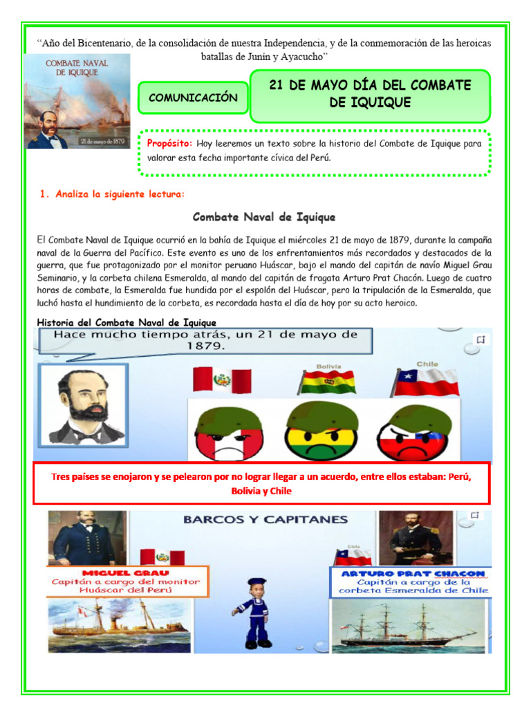 Combate Naval de Iquique: Héroes y Barcos | PDF | Marinas | Guerra Naval