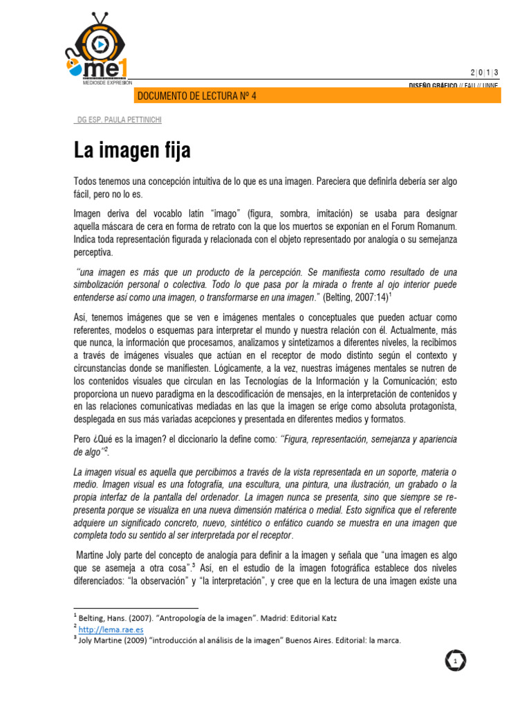 La imagen fija | PDF | Imagen | Diseño