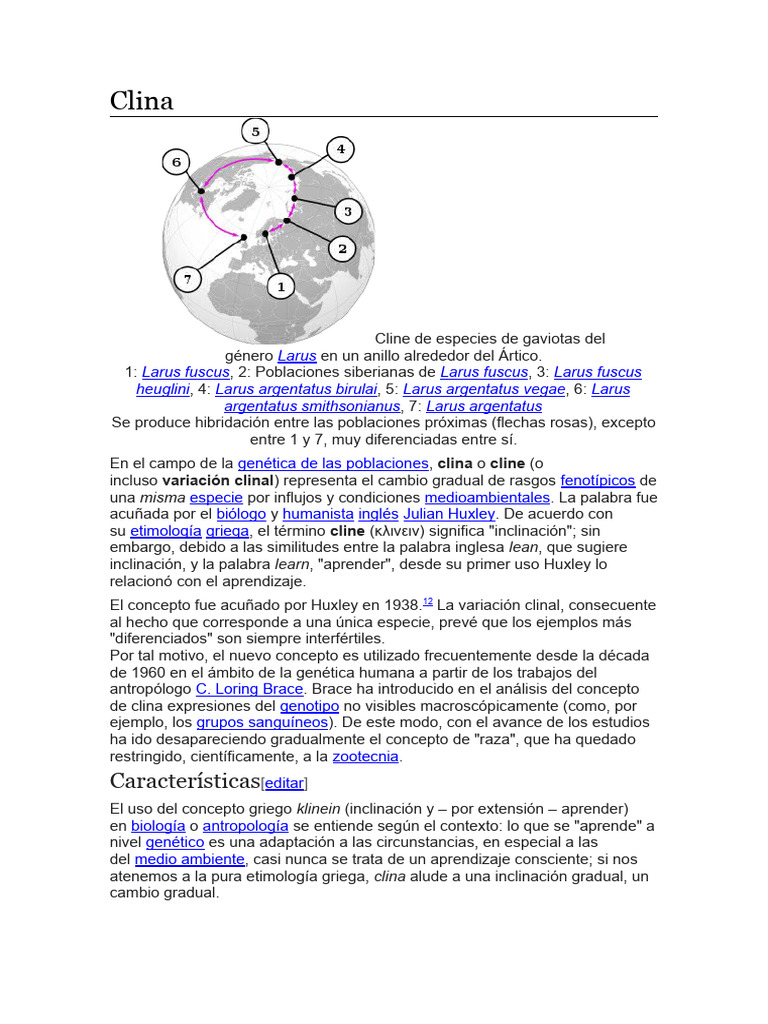 Clina | PDF | Genética de Poblaciones | Biología