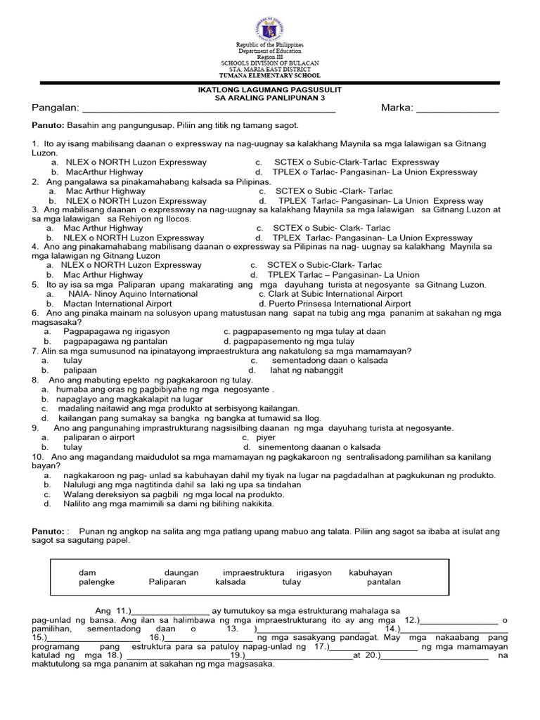 3RD SUMMATIVE AP | PDF