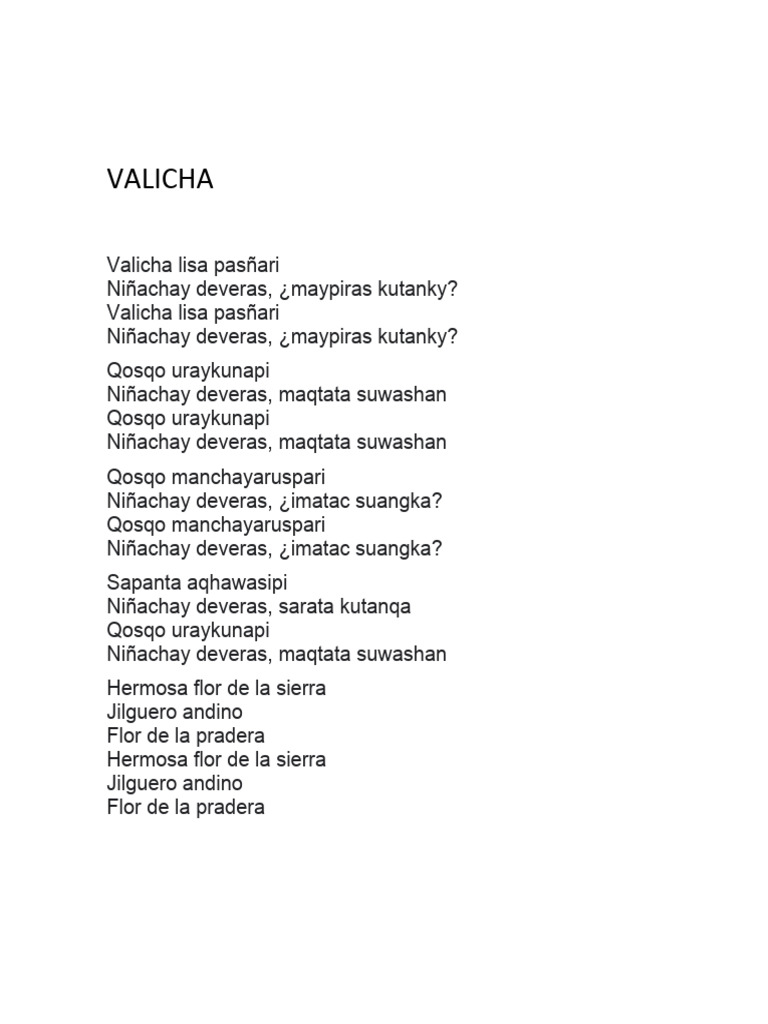 VALICHA | PDF