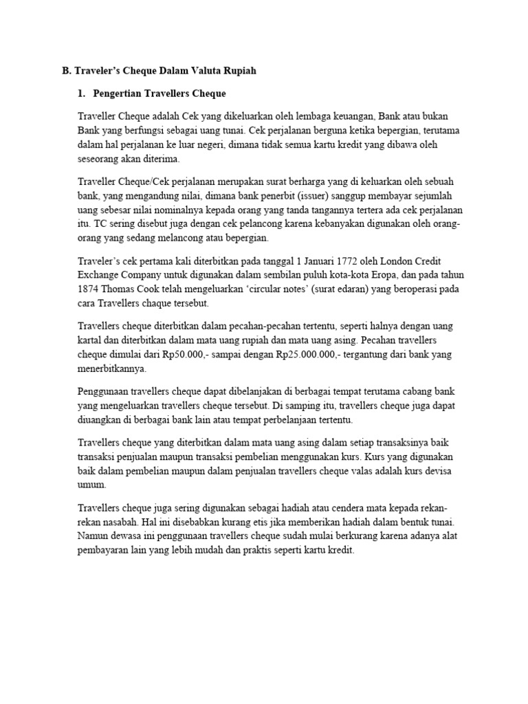 Traveller Cheque | PDF