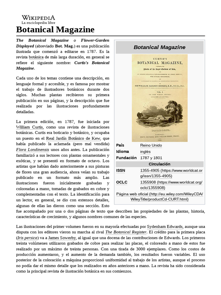 Botanical Magazine | PDF | Botánica | Revistas culturales