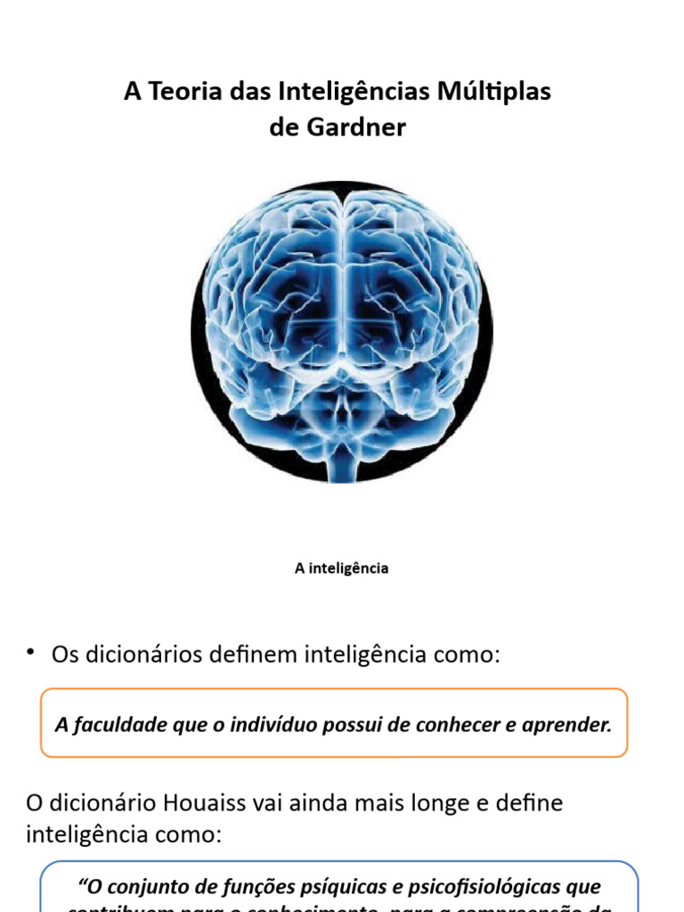 Teoria das Inteligências Múltiplas de Gardner | PDF | Inteligência ...