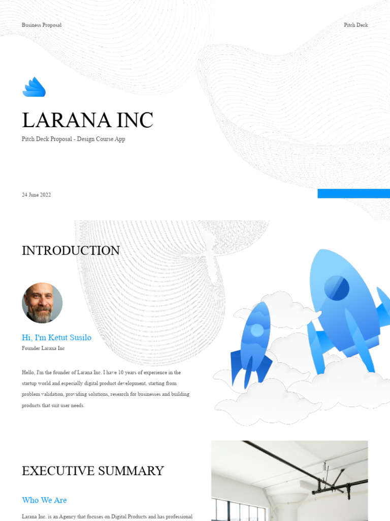 Black and Blue 3D and Futuristic Pitch Deck Presentation | Download Free PDF | Startup Company ...