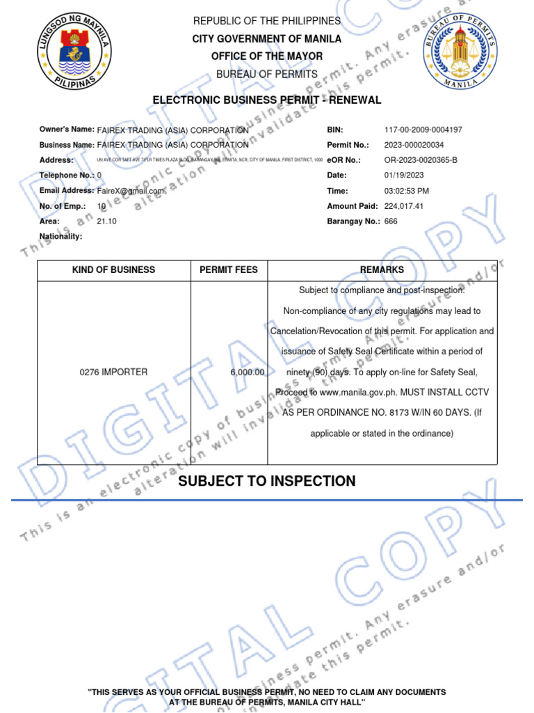 Business Permit 2023 | PDF | Government