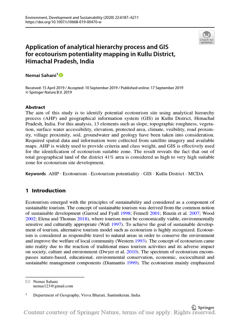 Application of Analytical Hierarchy Process and GI | PDF | Geographic Information System ...