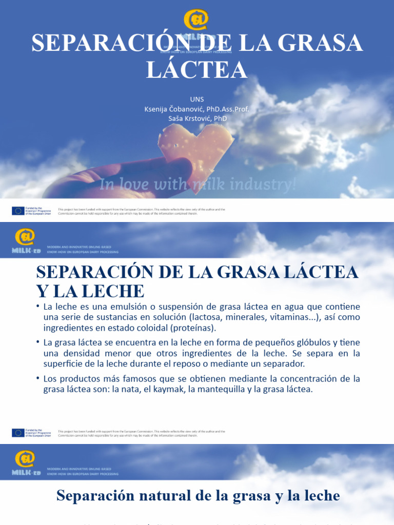 Separation of Milk Fat ES | PDF | Leche | Crema