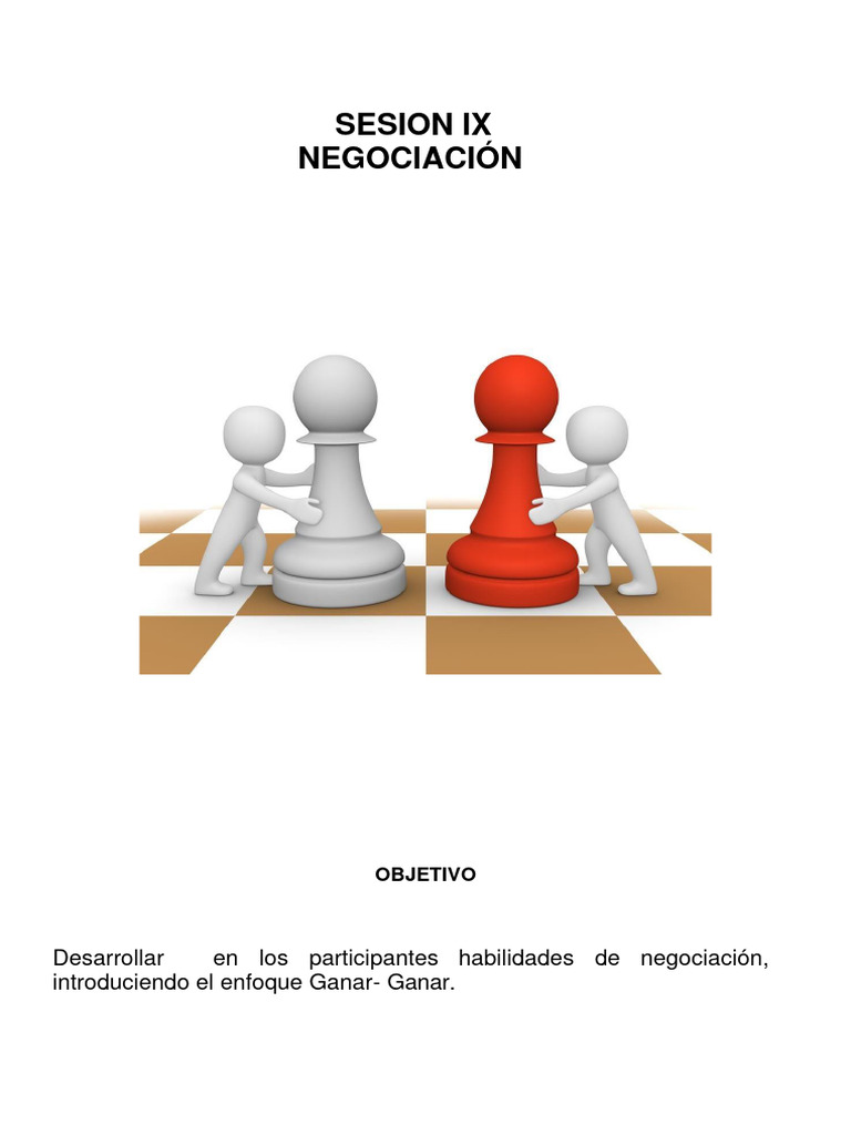 Manual de Negociación Ganar-Ganar | PDF | Negociación | Planificación