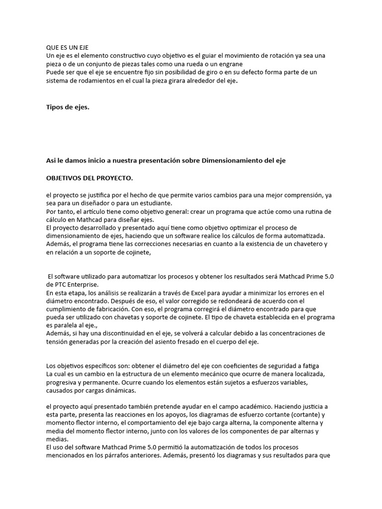 QUE ES UN EJE | PDF | Eje | Rodamiento (Mecánico)