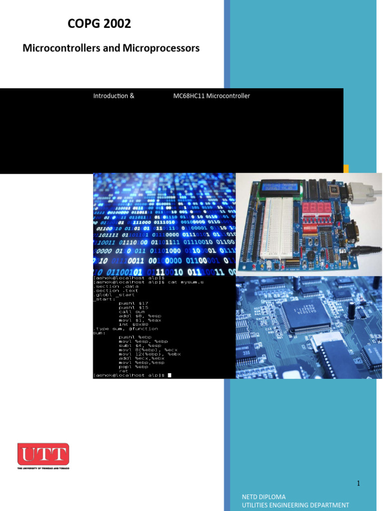 MC68HC11 Microcontroller Overview | PDF | Central Processing Unit | Microprocessor