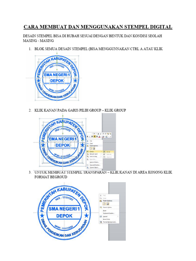 TUTORIAL DAN CARA PENGGUNAAN CAP DIGITAL | PDF
