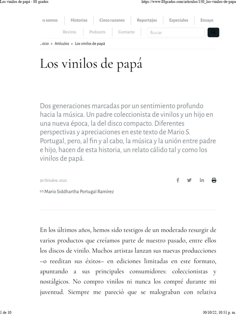 Los Vinilos de Papá - 88 Grados | PDF