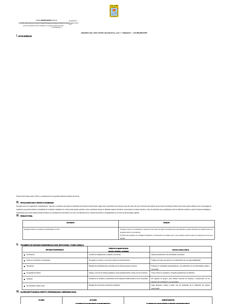 Historia Reciente 2024 | PDF | Maestros | Evaluación