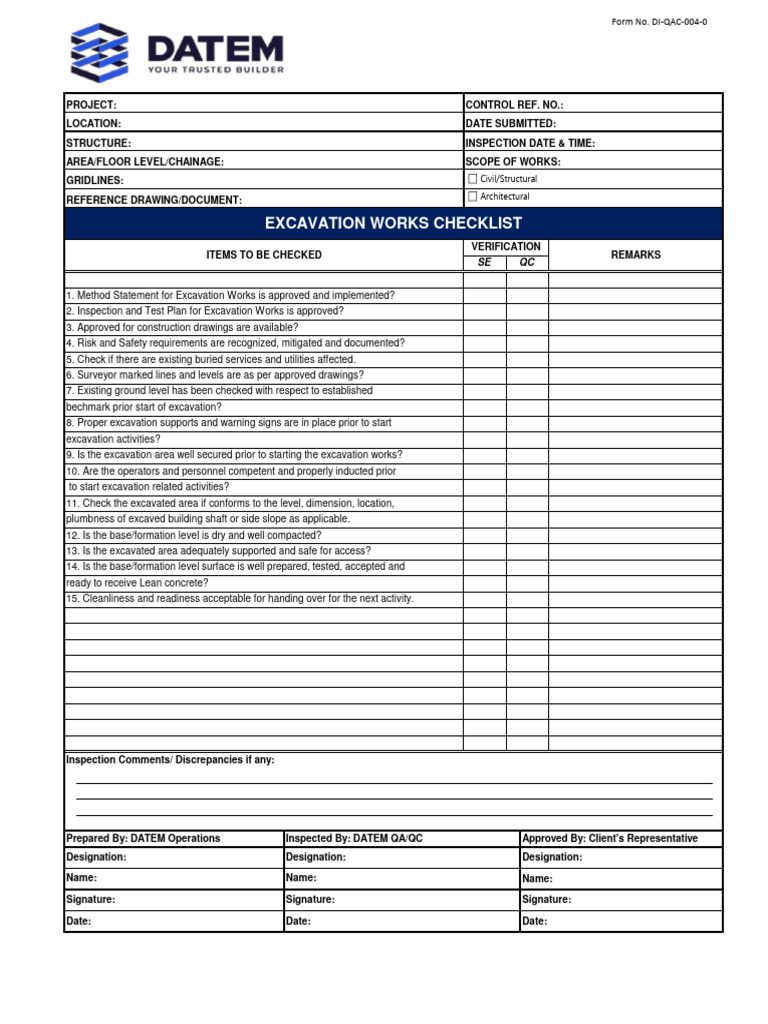 Form No. DI-QAC-004-0 | PDF | Technology & Engineering