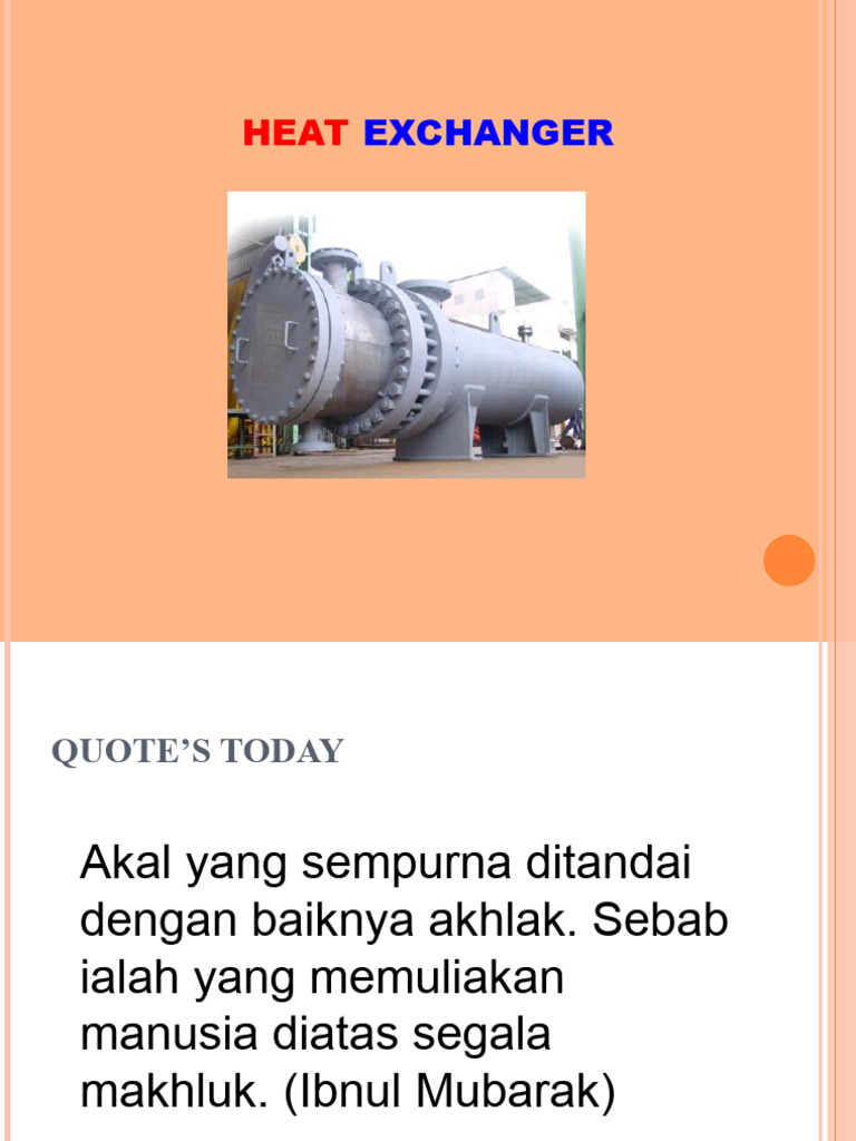 Jenis dan Fungsi Heat Exchanger | PDF