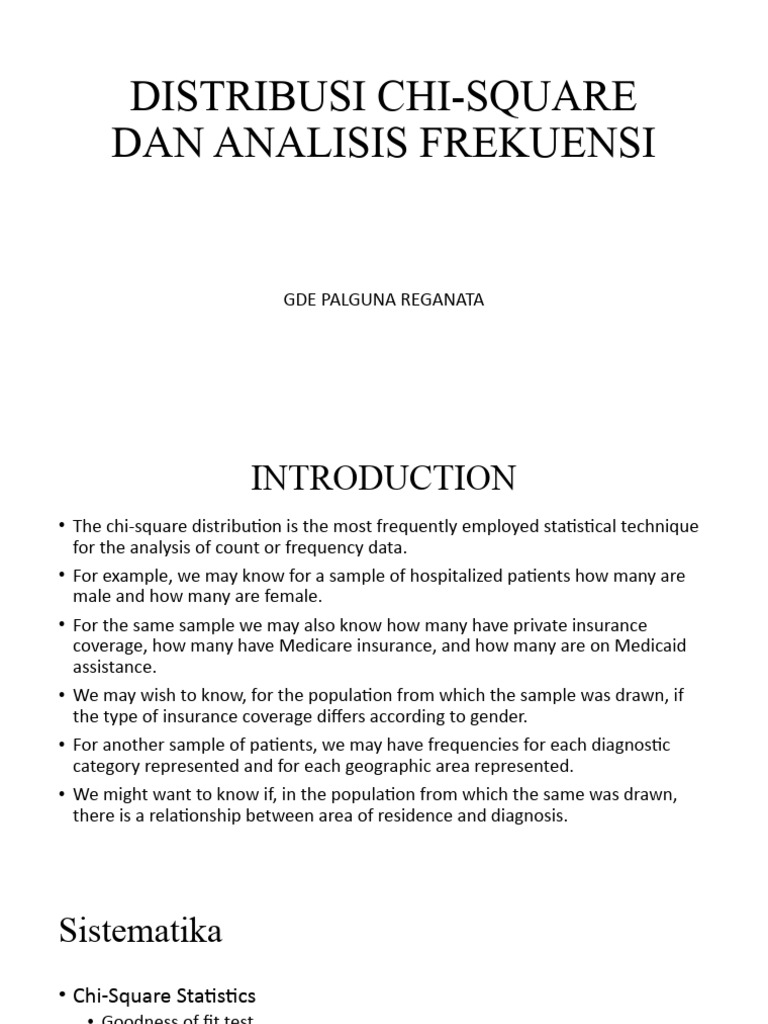 Analisis Chi-Square untuk Data Frekuensi | PDF | Metode & Bahan Ajar