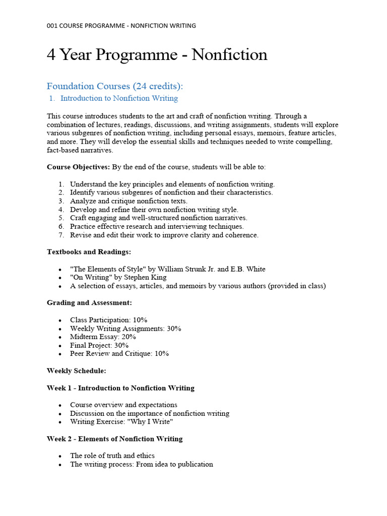 Personal Writing Course Programme | PDF | Rhetoric | Persuasion