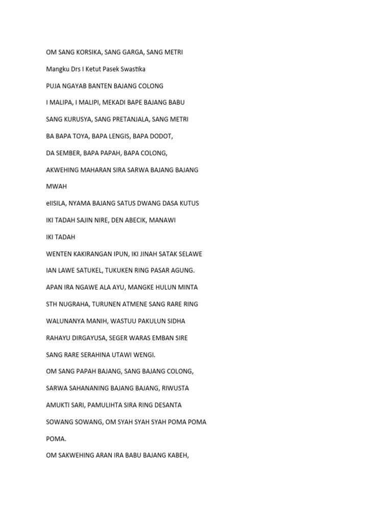 Banten Bajang Colong | PDF