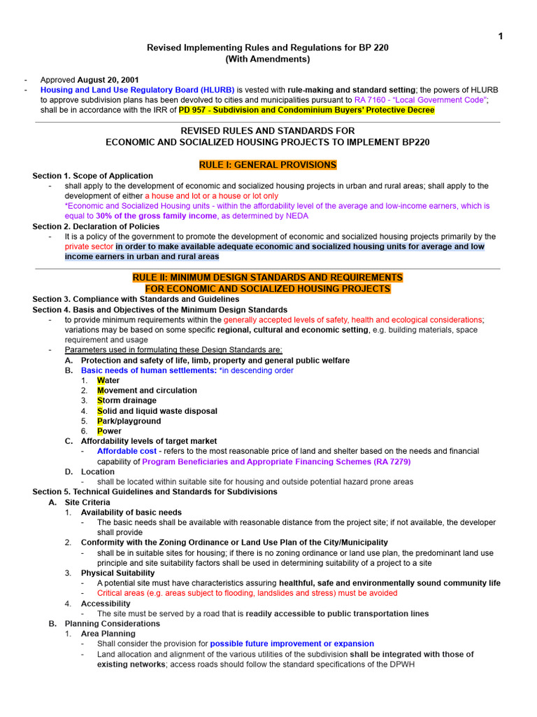 BP 220 - Summarized | PDF | Stairs | Road