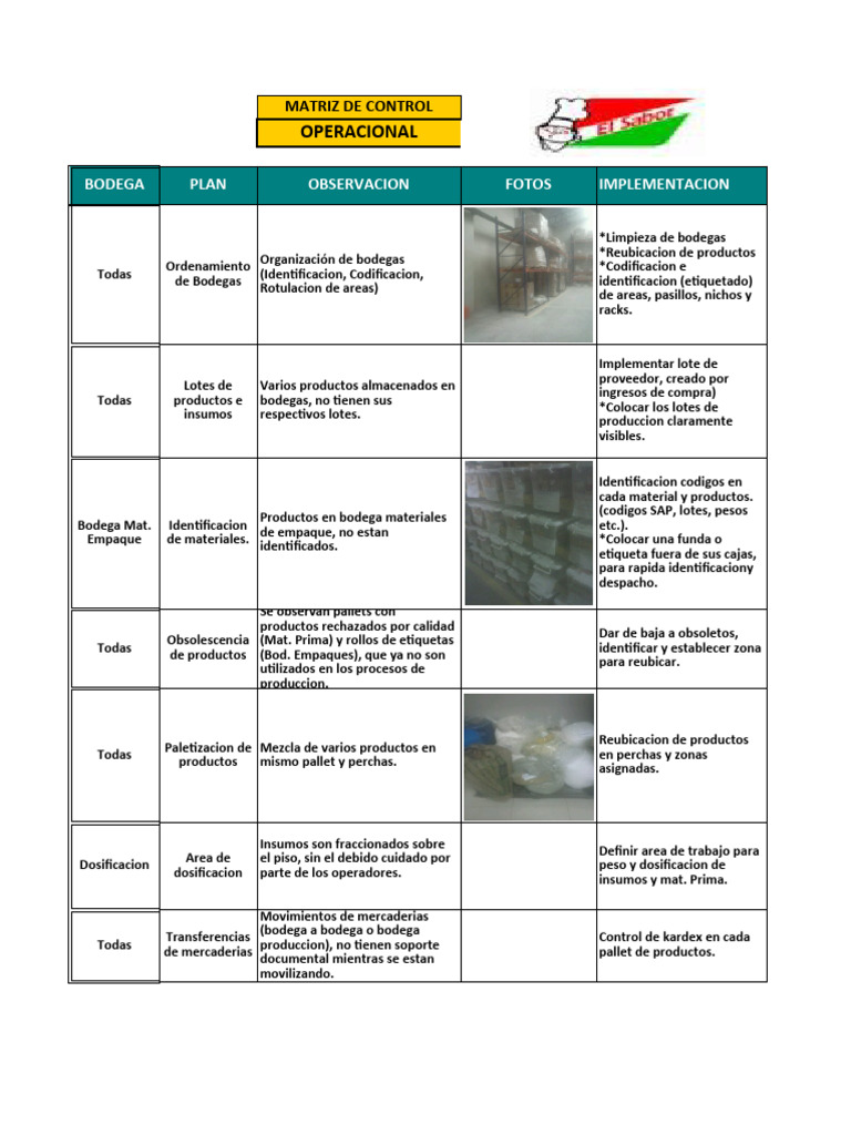 Plan de Trabajo (Gestion Inventarios y Bodegas) | PDF