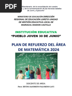 Plan de Refuerzo Escolar. 2025. | PDF | Evaluación | Educación de la primera infancia