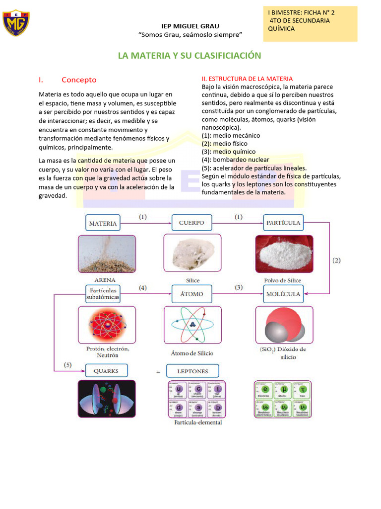 La Materia y Su Clasificación | PDF | Importar | Masa