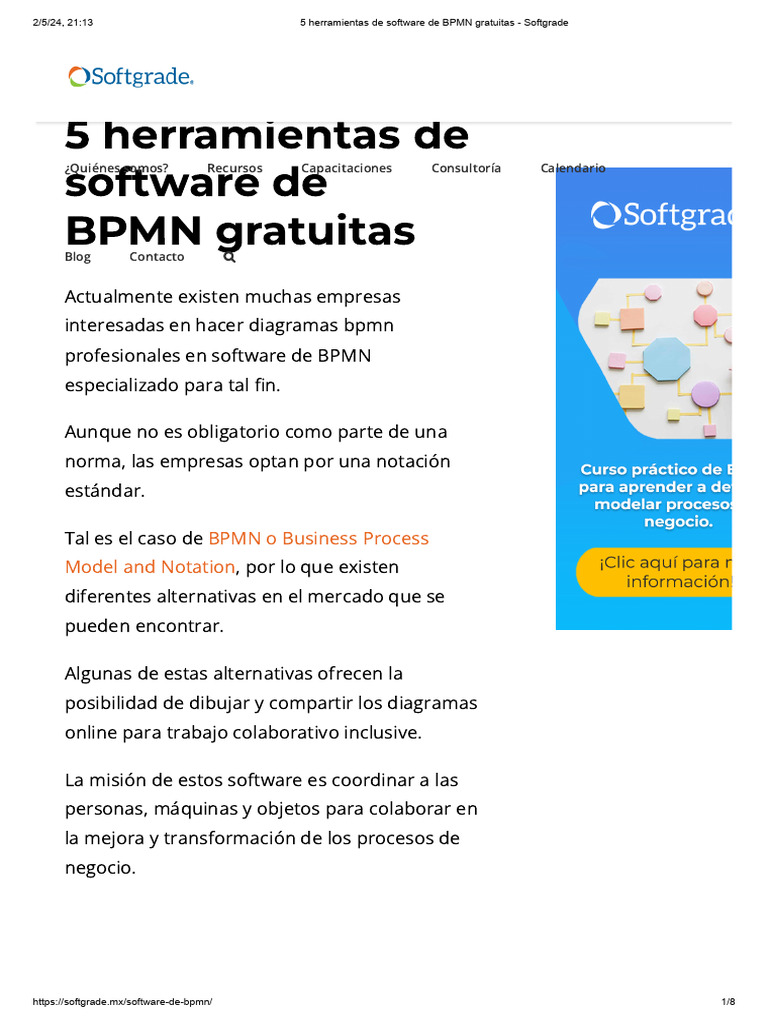 5 Software BPMN Gratuitos para Empresas | PDF | Gestión de tecnología ...