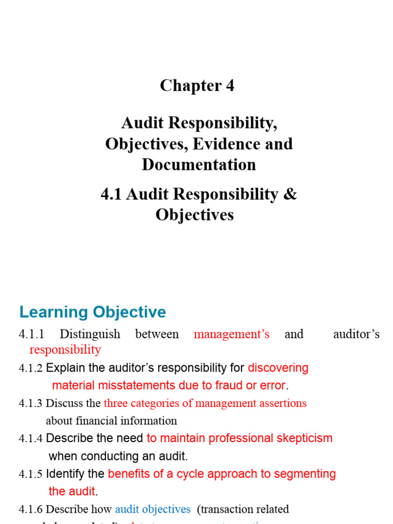 Audit Responsibilities and Objectives Explained | PDF | Audit ...