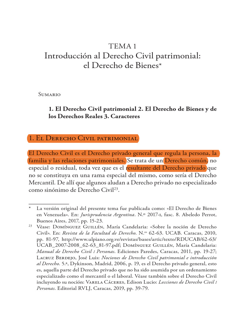 Derecho civil patrimonial | PDF | Bienes (Ley) | Derecho Civil (Common Law)