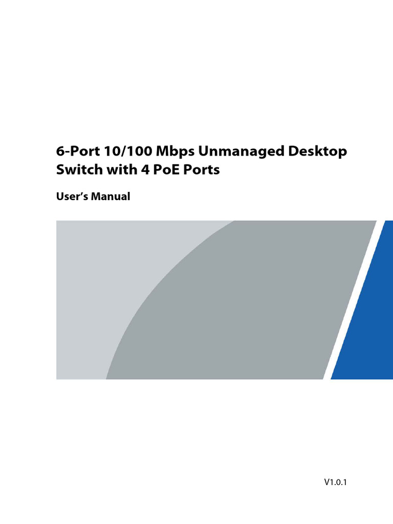 6-Port_10_100Mbps_Unmanaged_Desktop_Switch_with_4_PoE_Ports_User_s_Manual_V1.0.1 | PDF ...