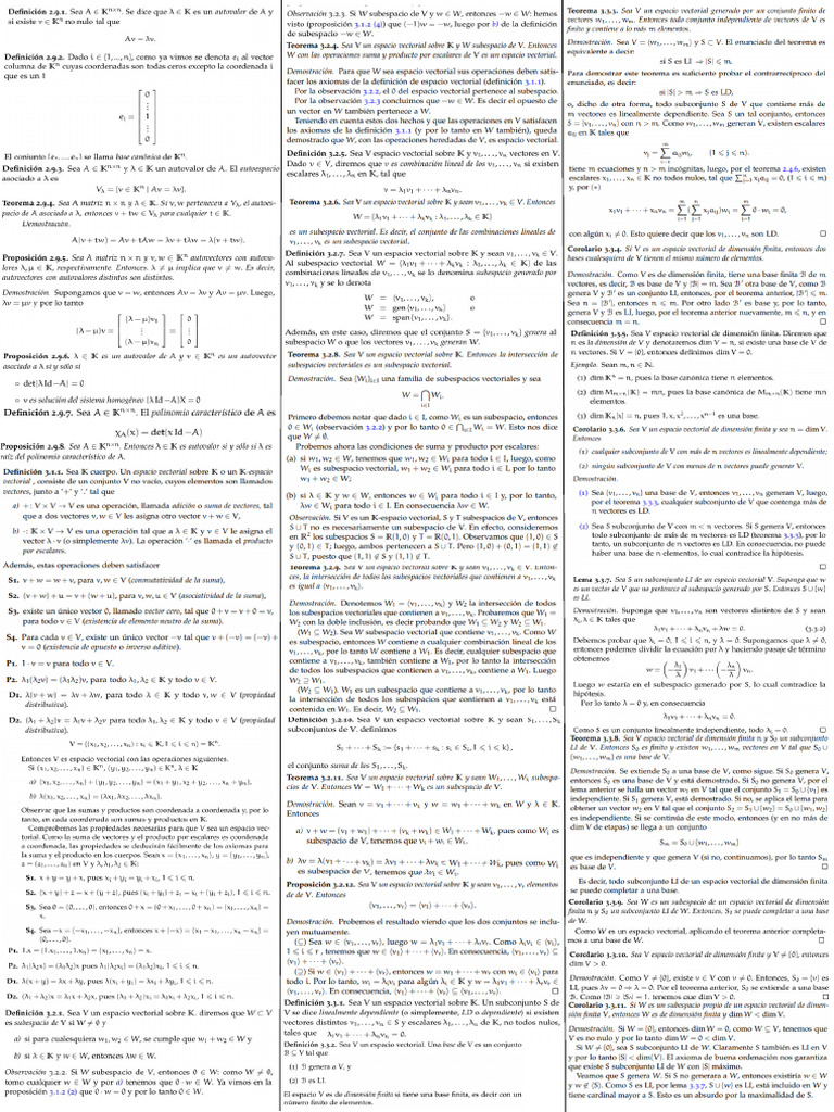 Resumen Algebra (Copia Final) | PDF