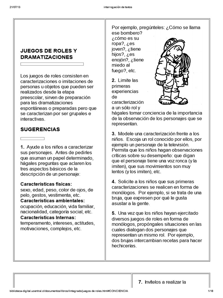Juegos de Roles para Niños en Primaria | PDF | Lingüística