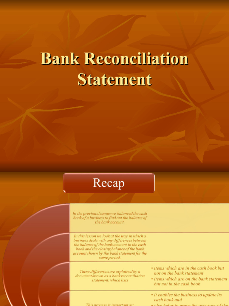 Bank Reconciliation Slides | PDF | Cheque | Banks