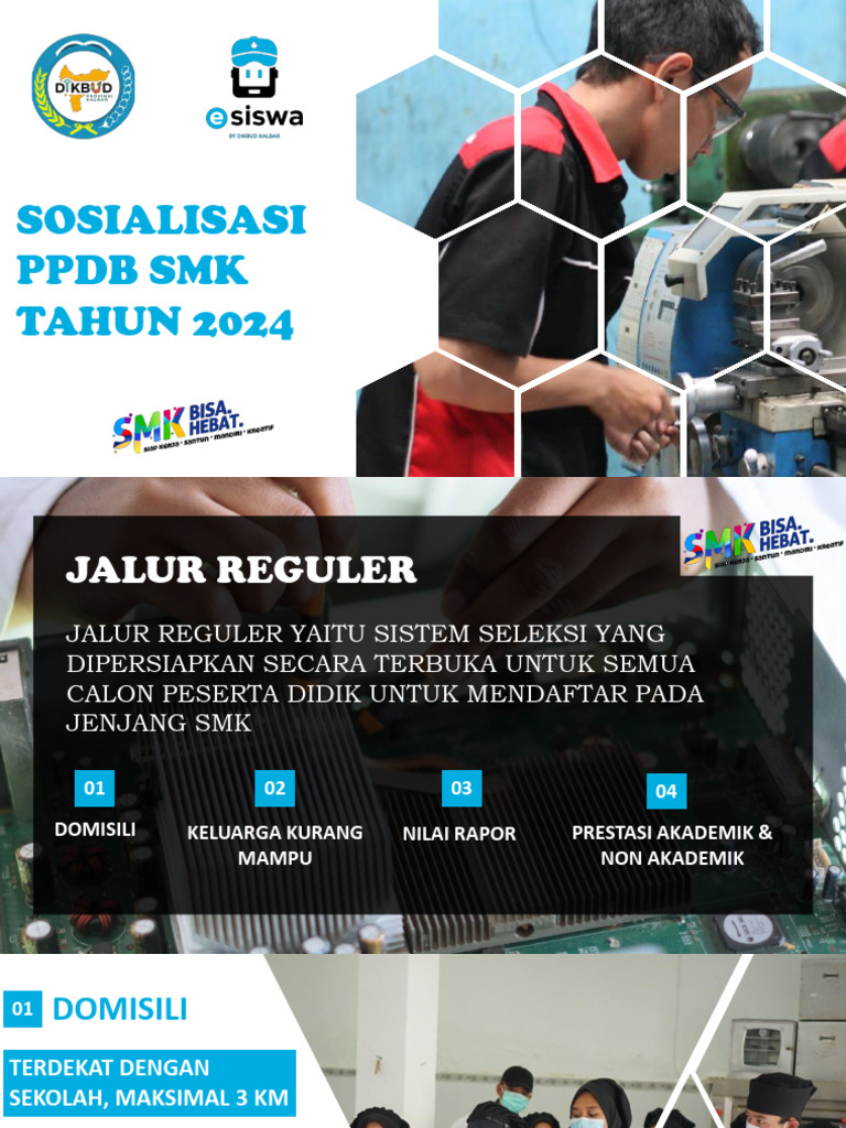 Sosialisasi PPDB SMK Tahun 2024 | PDF