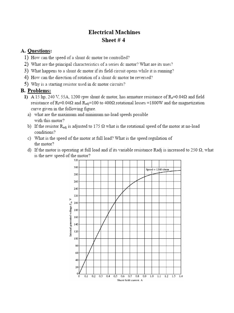 Sheet 4 | PDF | Electric Motor | Electronics