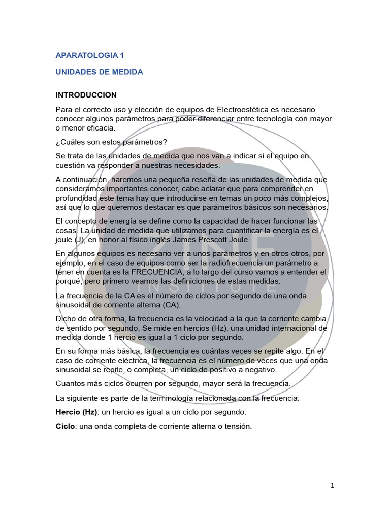 Modulo 22 - Aparatologia 1 | PDF | Vatio | Hertz