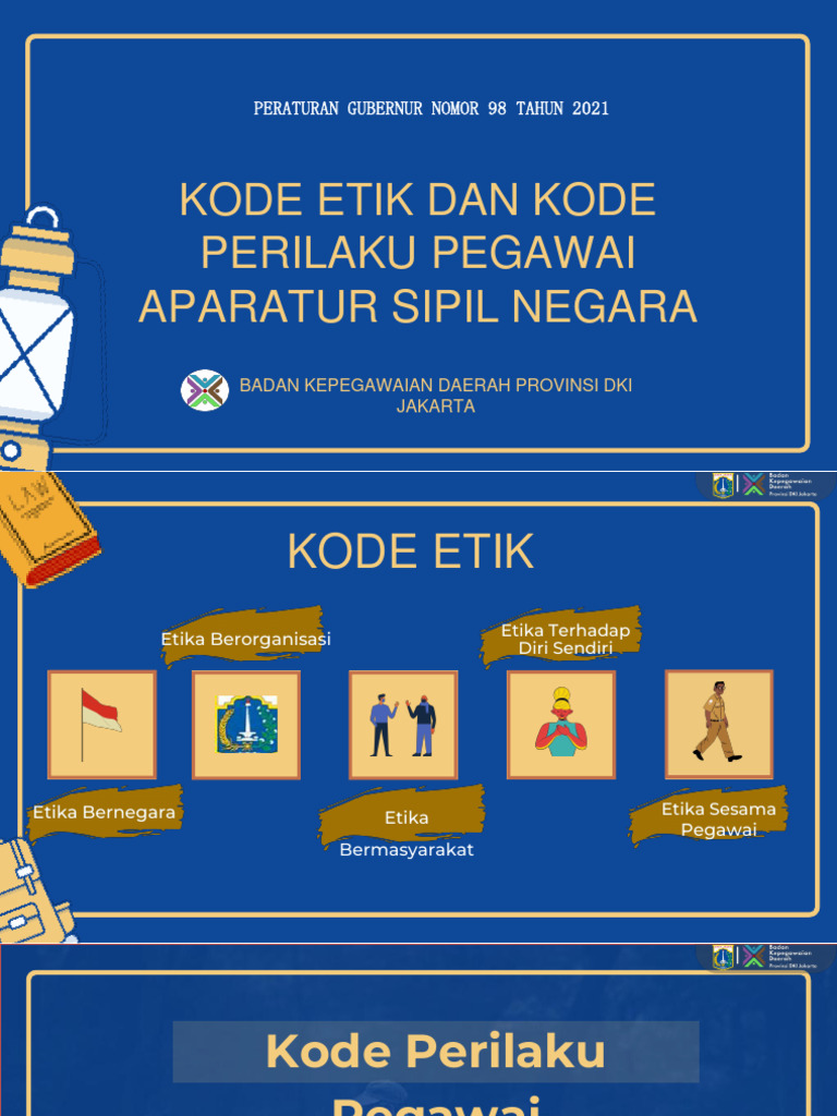 Paparan Kode Etik Dan Kode Perilaku Pegawai Asn 2024 | PDF