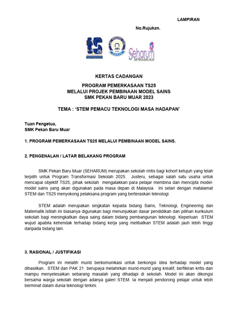 Kertas Kerja Pemerkasaan TS25 Melalui Projek Pembinaan Model Sains | PDF