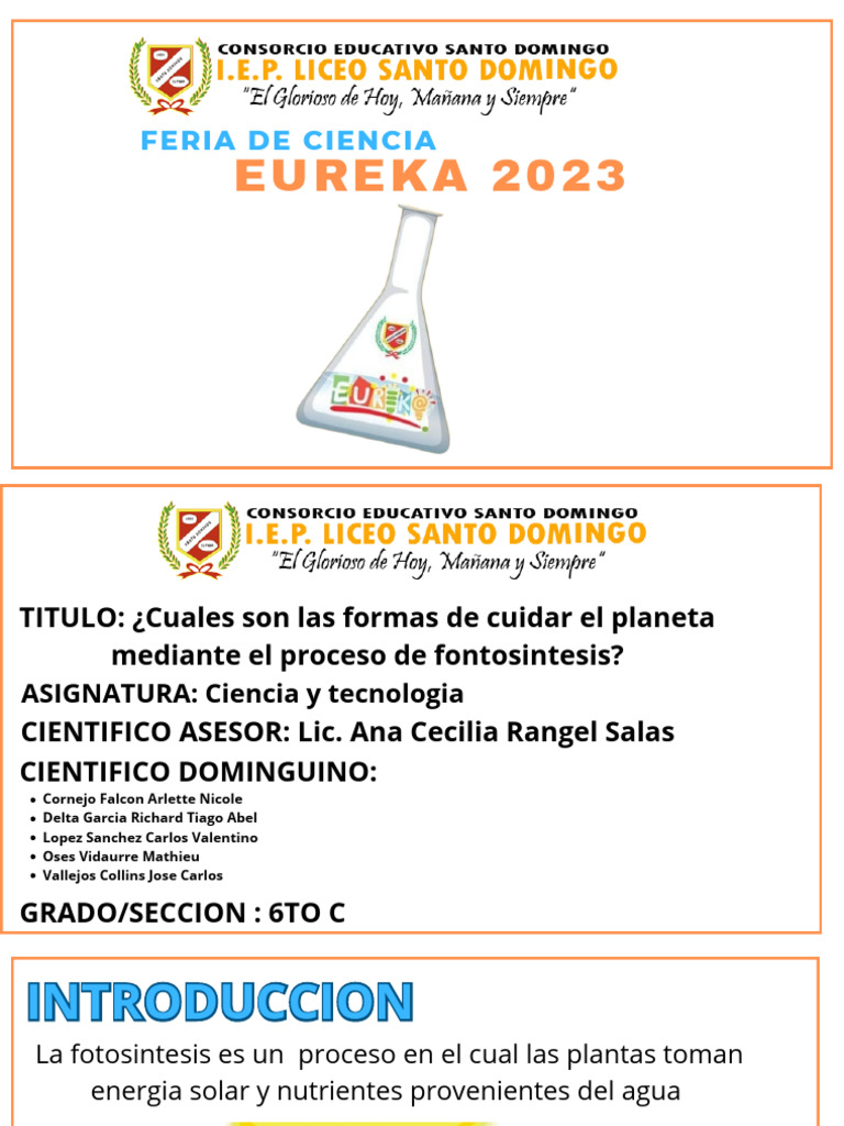 Ppt Eureka 2023 6to C | PDF