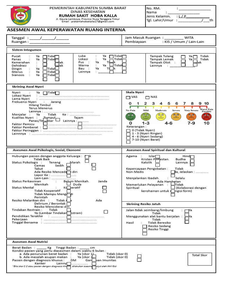 FORM Kajian Ranap Interna 2 | PDF