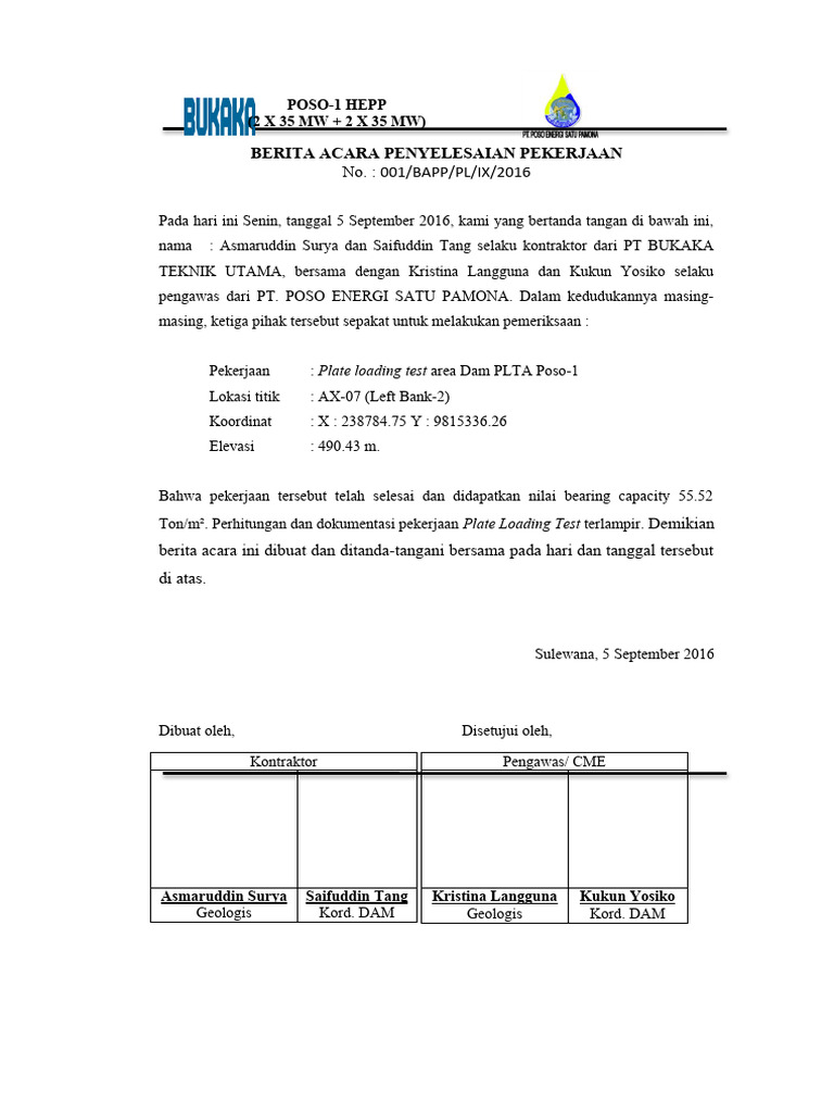 Berita Acara Pengujian | PDF