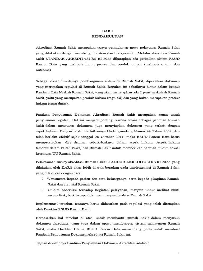 Tata Naskah Panduan Penyusunan Dokumen Akreditasi | PDF | Bisnis | Pengelolaan Keuangan & Uang
