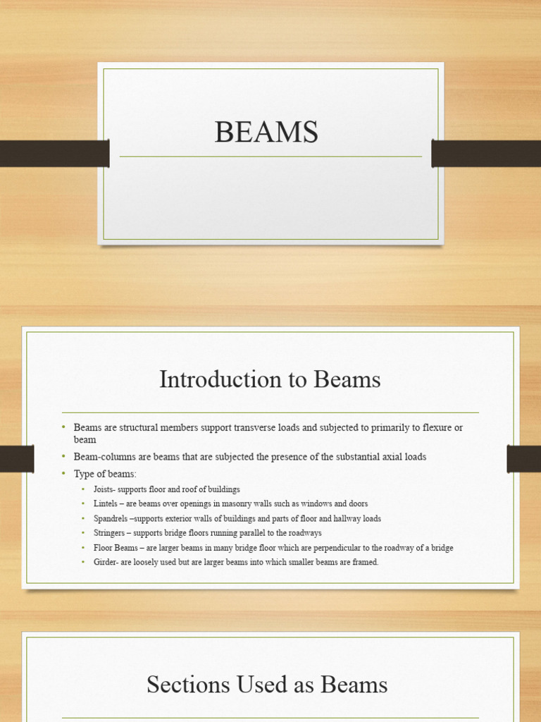 Beam (Steel Beams) | PDF | Bending | Beam (Structure)