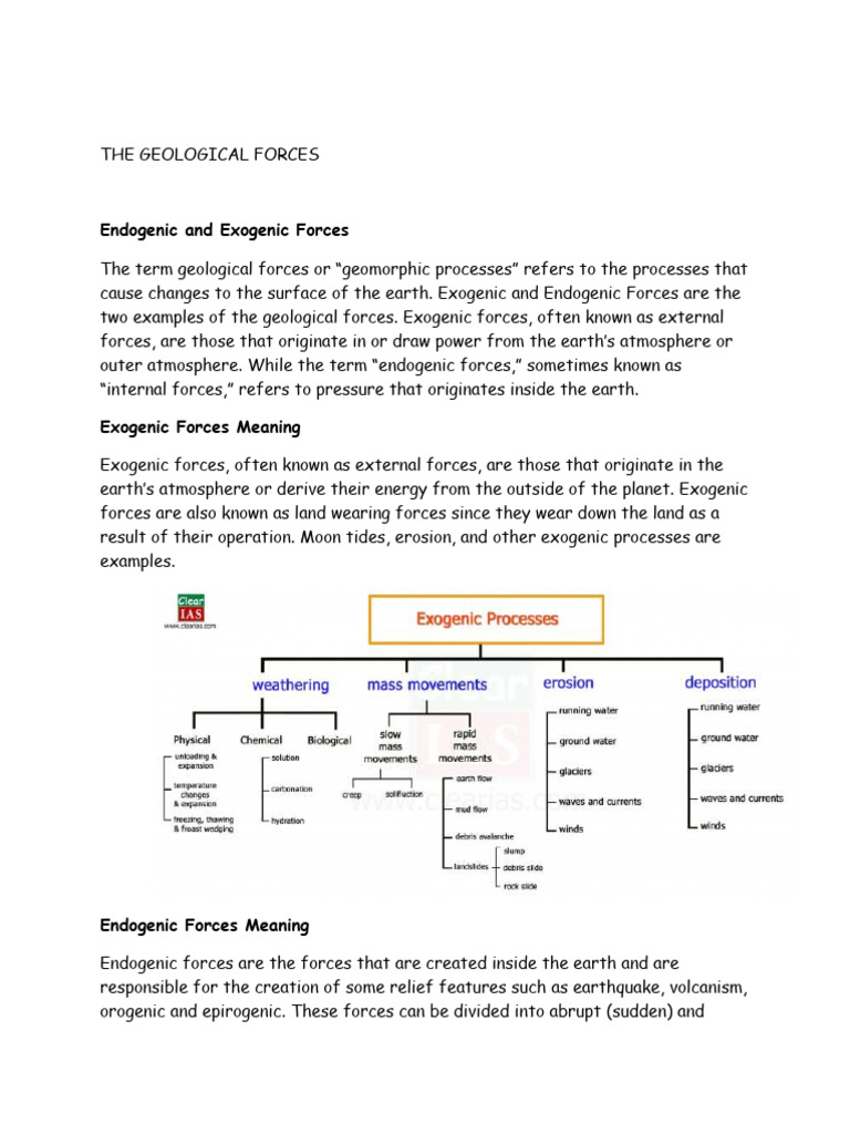 The Geological Forces | PDF