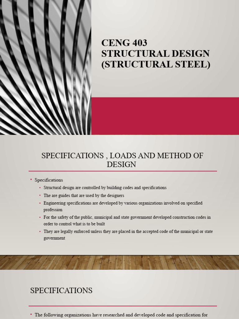 CENG 403 STRUCTURAL DESIGN (Structural STEEL) 000 | PDF | Structural Load | Fracture