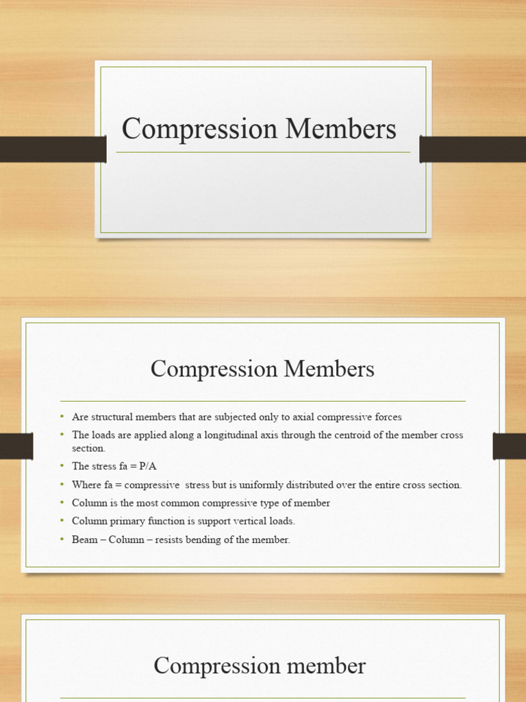 Compression Members | PDF | Buckling | Bending