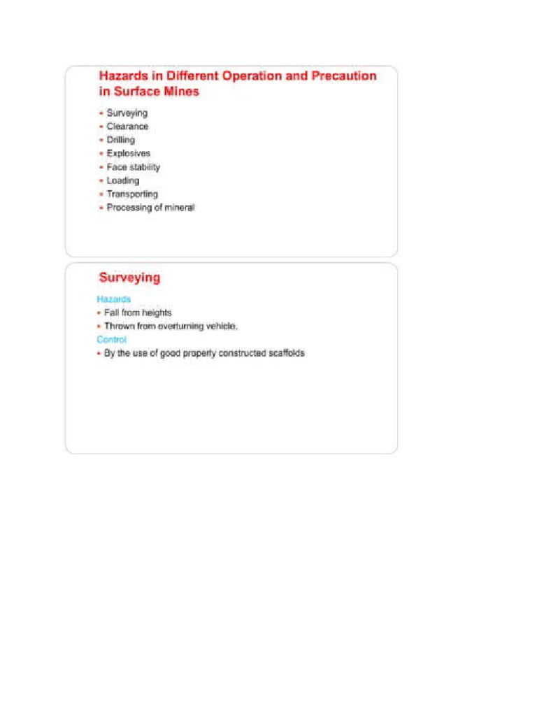 Hazard in Mining Operation | PDF
