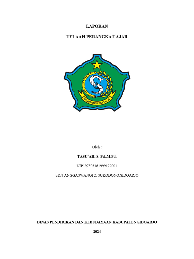 Telaah Perangkat Ajar SDN Anggaswangi | PDF