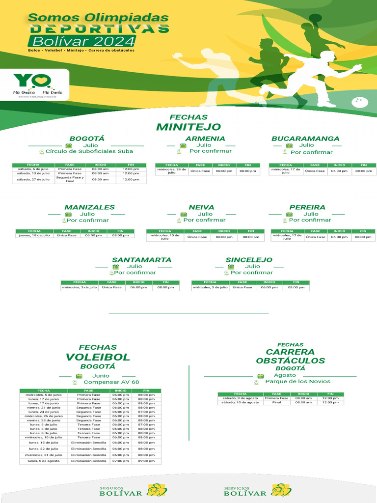 Cronograma Olimpiadas 2024 | PDF